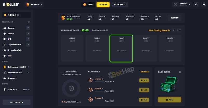 Rollbit Bonuses (2024) Promotions for Casino and Sports - Bethap